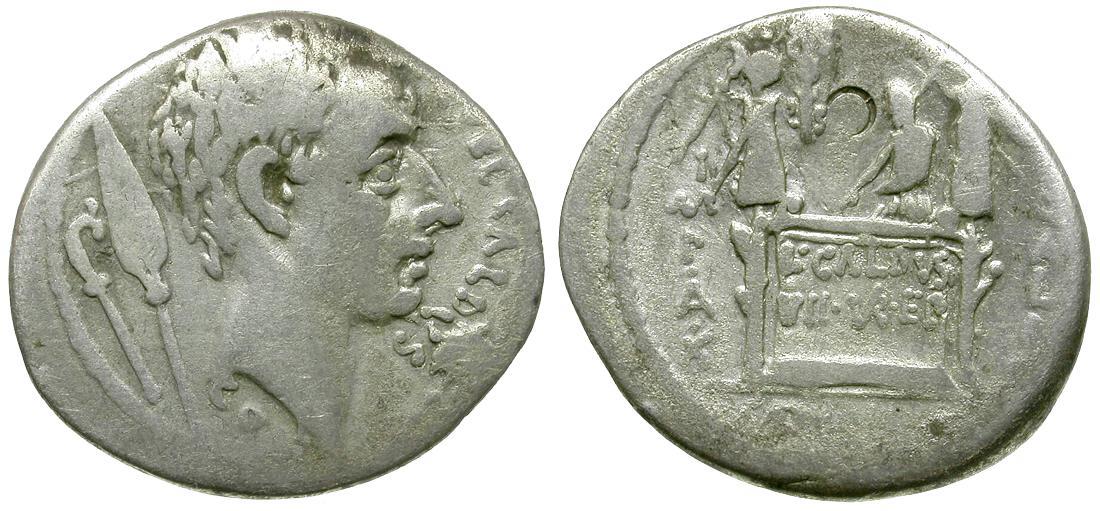 51 BC - Roman Republic. L. Coelius Caldus AR Denarius / Portrait of Caldus