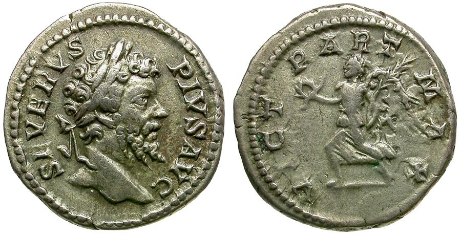 Septimius Severus (AD 193-211) AR Denarius / Victory | Roman Imperial Coins