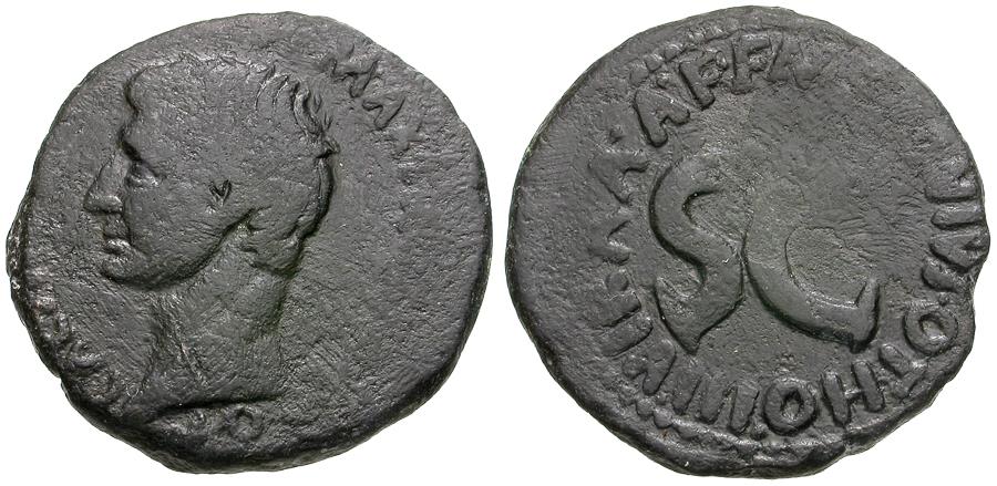 Augustus (27 BC-AD 14). M. Salvius Otho, moneyer Æ AS | Roman Imperial ...