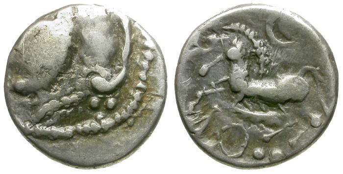 Ancient France. Celtic Gaul. Aedui Tribe AR Quinarius | Celtic Coins