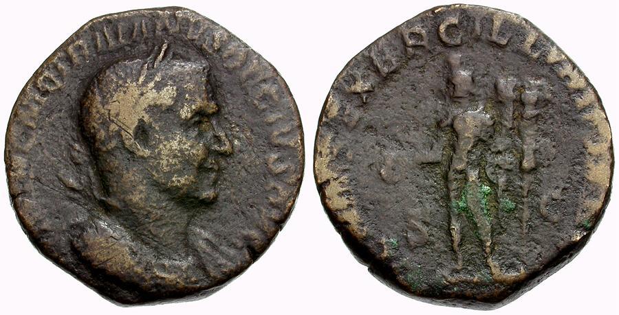 Trajan Decius Æ Sestertius / Genius | Roman Imperial Coins