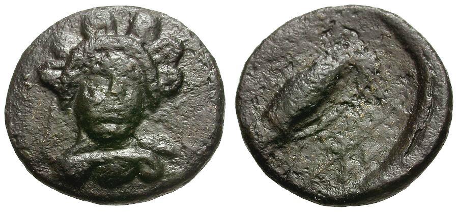 Euboia. Chalkis Æ13 / Hera and Eagle | Greek Coins