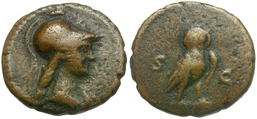 Roman Empire. Anonymous Æ Quadrans / Owl | Roman Imperial Coins