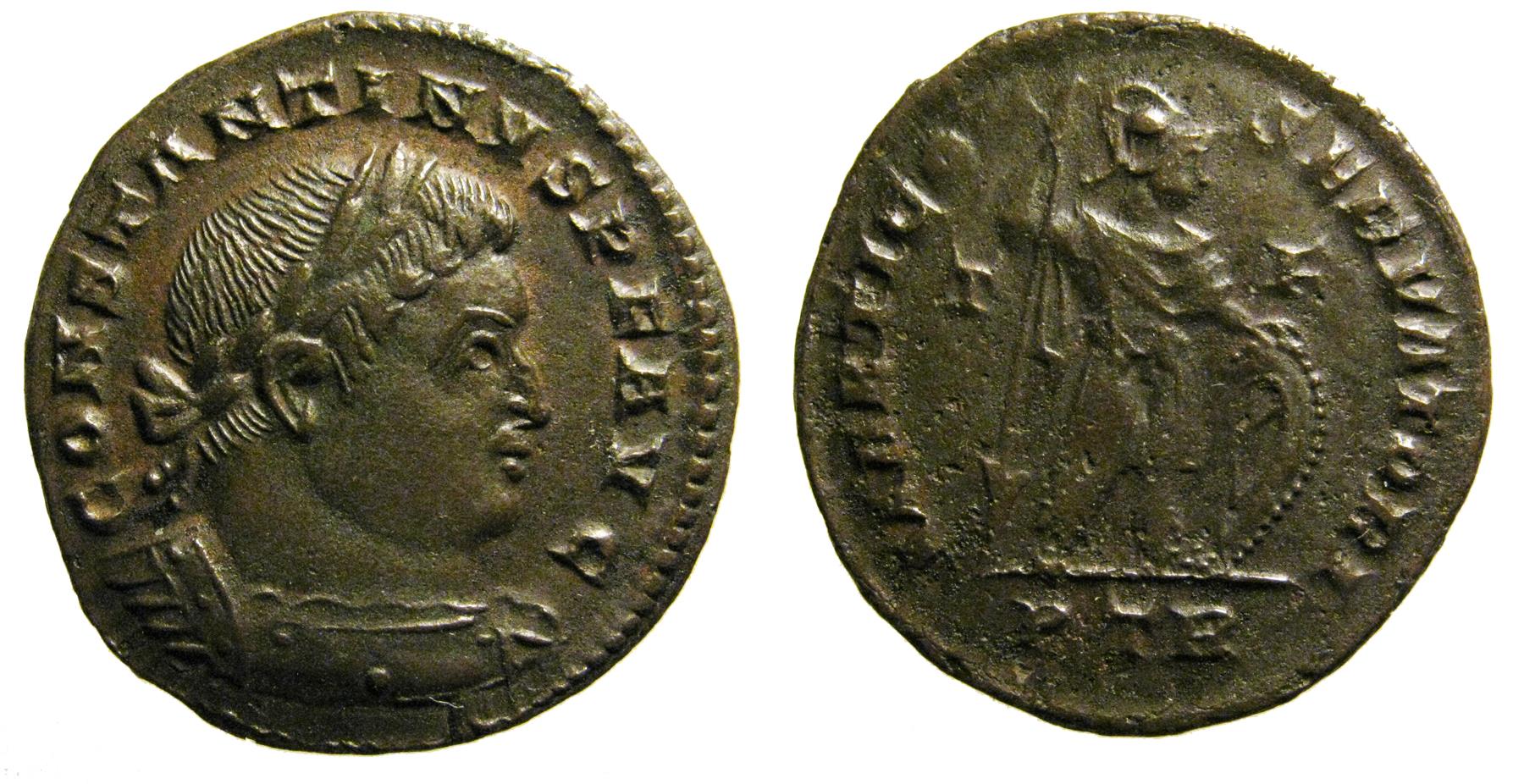 Constantine I “The Great”, Rare, Mars Helmeted reverse | Roman Imperial ...