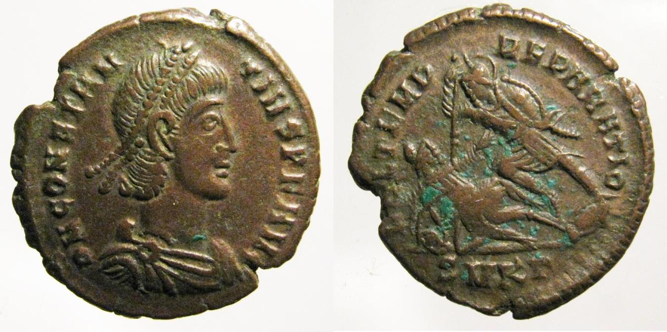 Constantius II: AE Cyzicus, Falling Horseman | Roman Imperial Coins