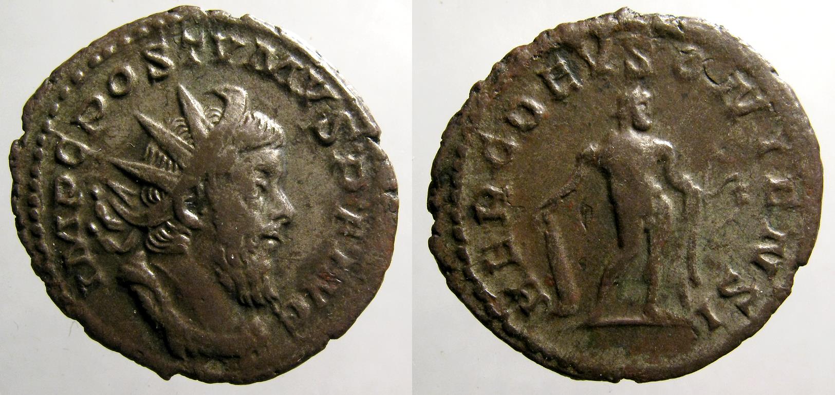 Postumus: AR/Billon Antoninianus, Hercules reverse | Roman Imperial Coins