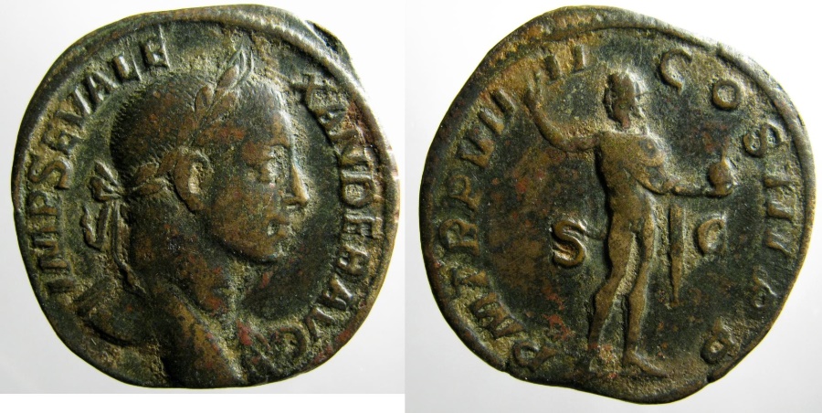Severus Alexander: Sestertius, Sol reverse | Roman Imperial Coins