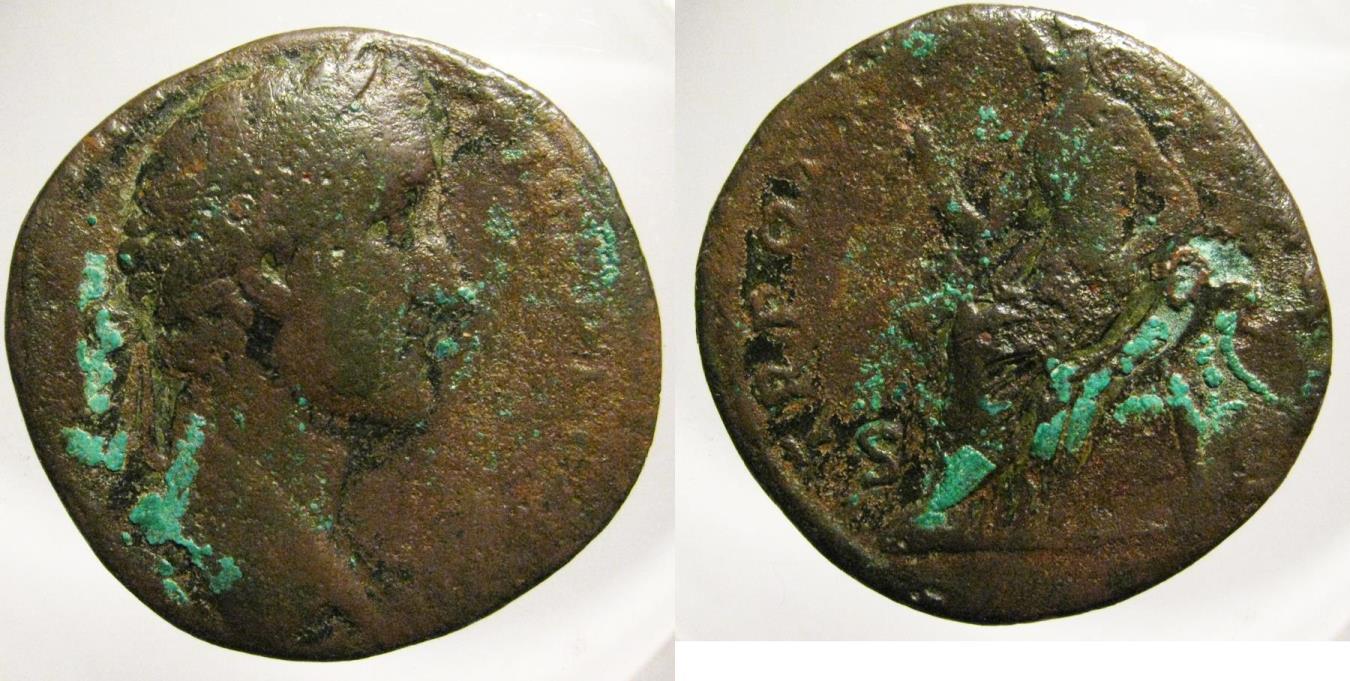 Antoninus Pius, Sestertius, Justitia reverse | Roman Imperial Coins