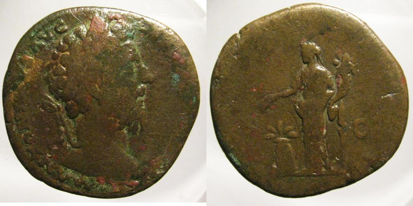 Marcus Aurelius, Sestertius: Annona reverse | Roman Imperial Coins