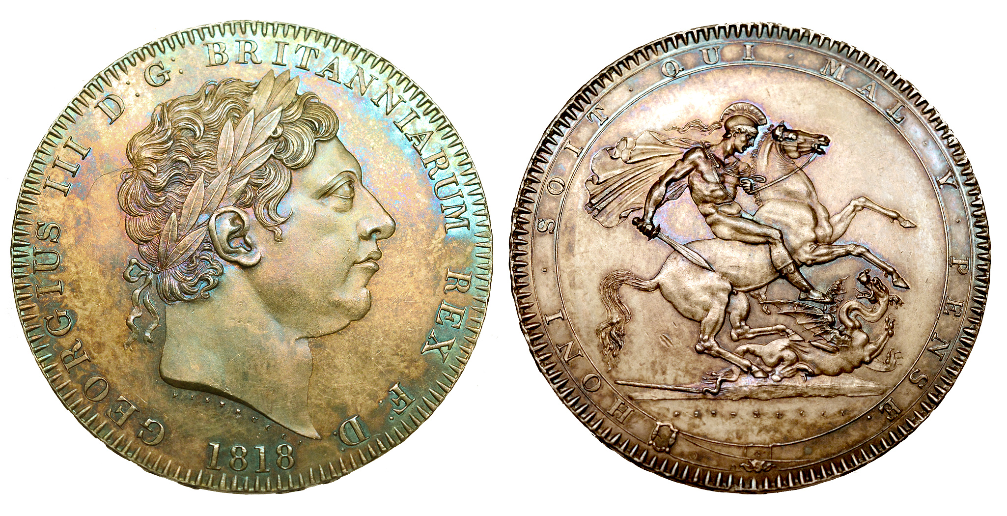 George III. Crown. 1818. Gem Uncirculated.. 11655. | European Coins