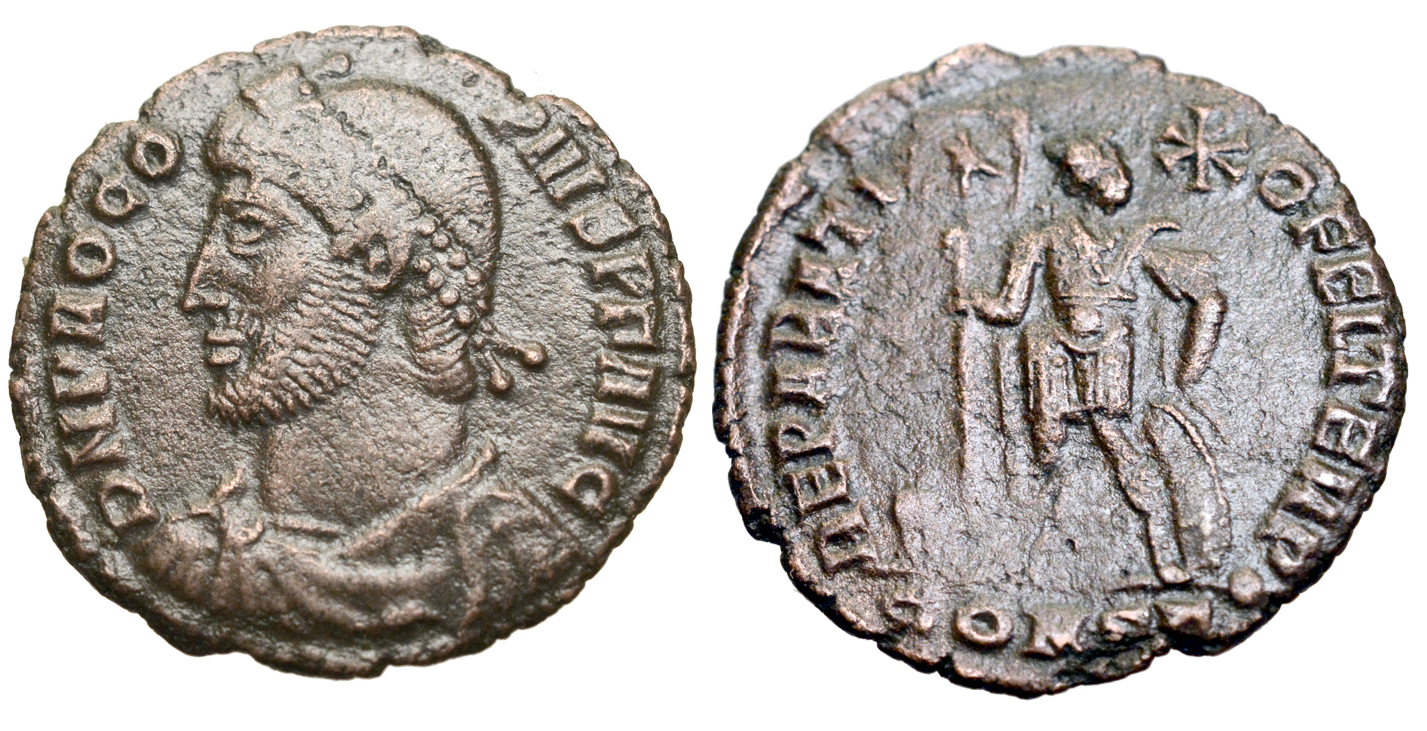 Procopius. Ae 3. Constantinople.. 365-366 A.D.. Very Fine.. 11650.
