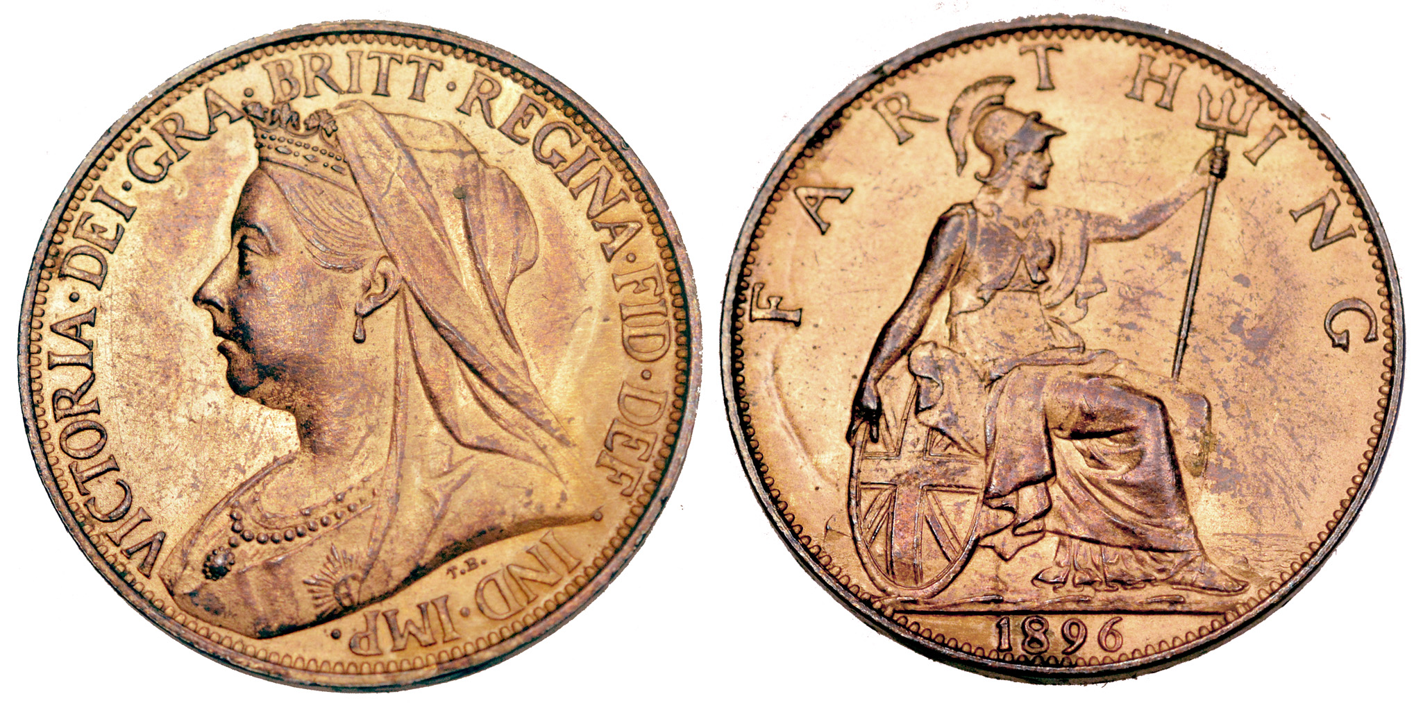 Victoria. Farthing. 1896. Brilliant uncirculated.. 10997. | European Coins