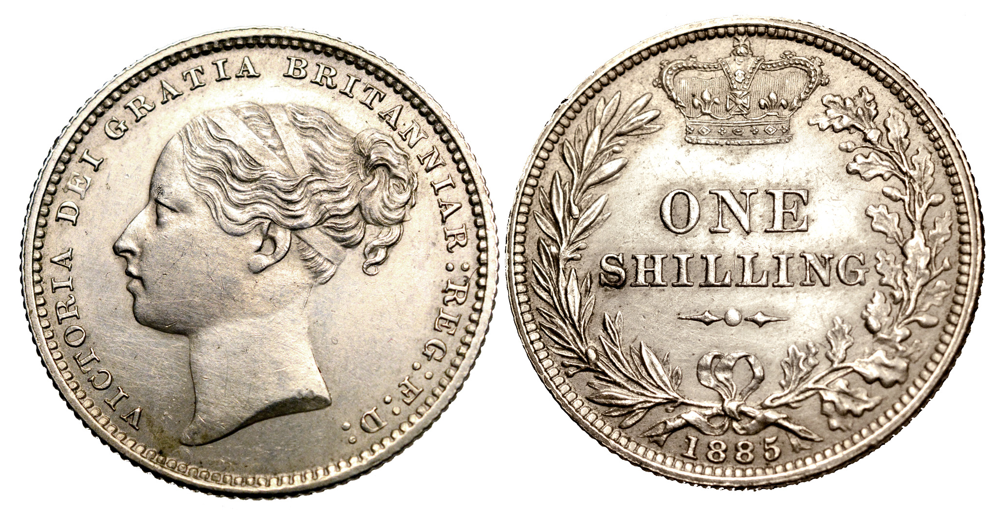 Victoria. Shilling. 1885. Good Extremely Fine.. 10923. | European Coins