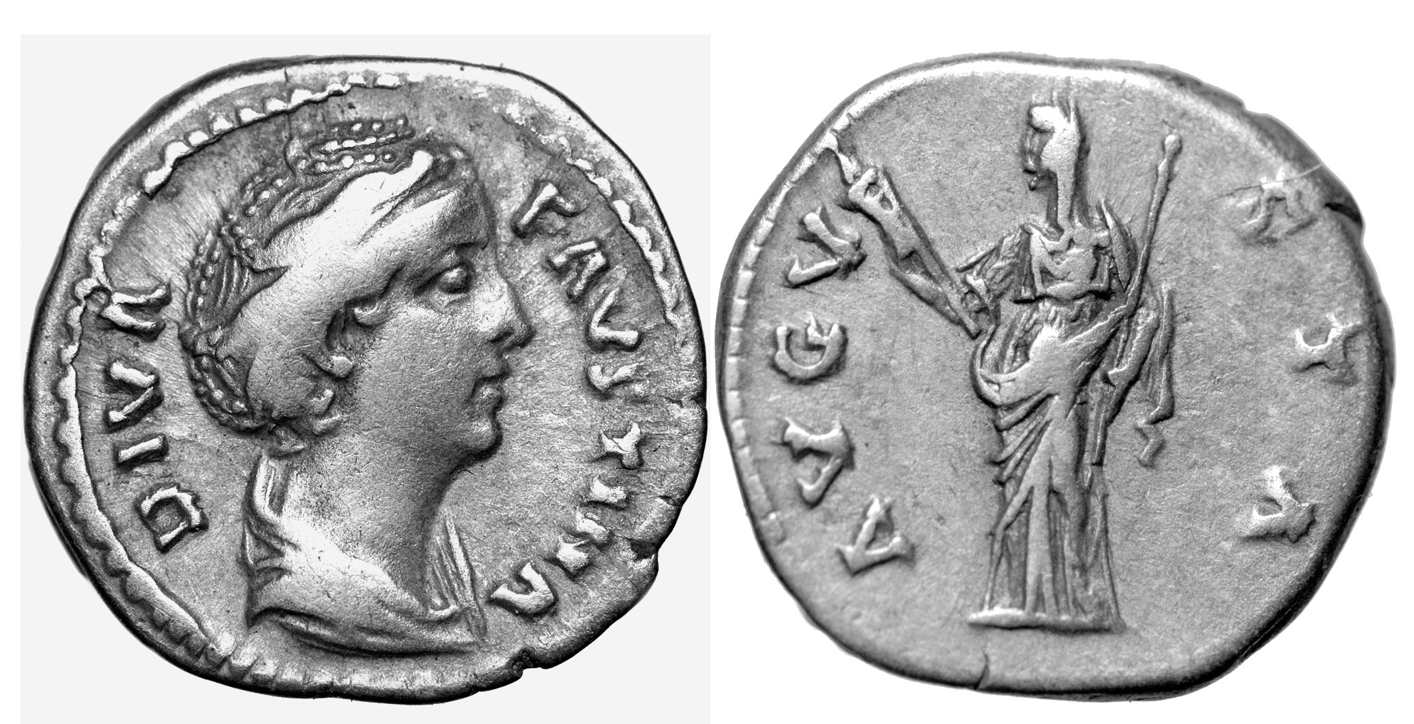 Faustina I. AR denarius. Wife of Antoninus Pius. . 13190. | Roman ...