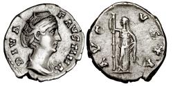 Faustina II. AR denarius. Wife of Marcus Aurelius.. . 13809.