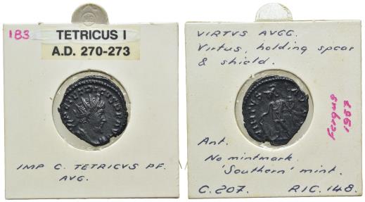 Tetricus I. (Romano-Gallic Emperor, AD 271-274). AE Radiate ...