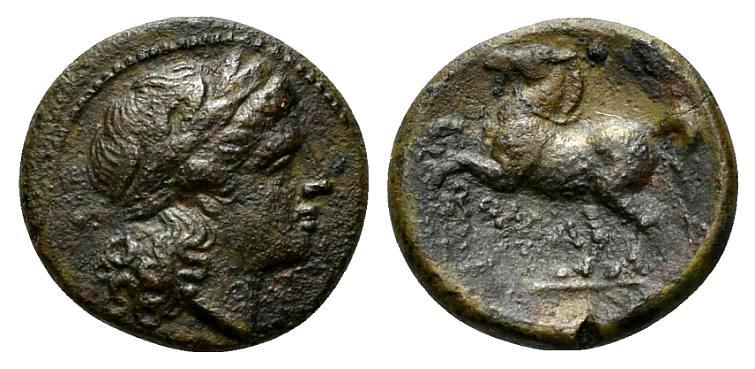 ROME REPUBLIC Anonymous. Circa 235 BC. Æ 15mm. Apollo/Horse | Roman ...