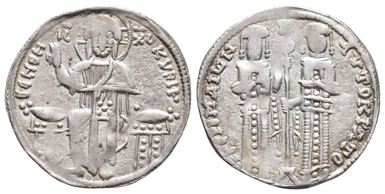 Andronicus II with Michael IX (1282-1328). AR Basilikon. Constantinople ...