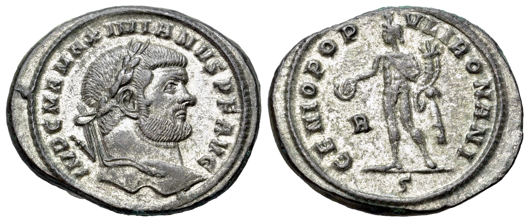 Maximianus. First reign (286-305). Æ Follis. Rome mint, 6th officina ...