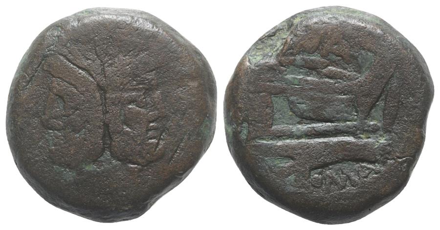 ROME REPUBLIC L. Cornelius Cinna, Rome, 169-158 BC. Æ As Janus / Prow