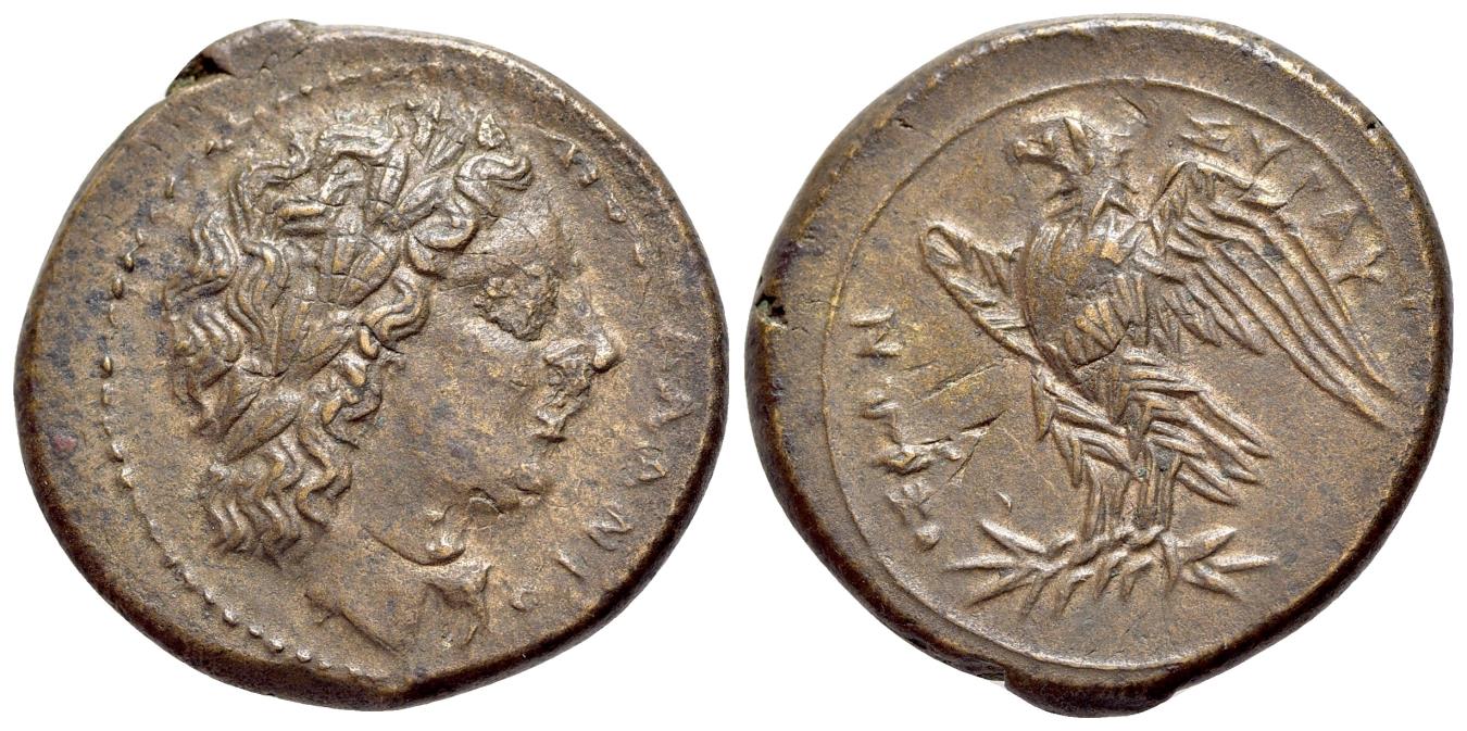 Sicily, Syracuse. Hiketas II (287-278 BC). Æ 24.5mm R/ EAGLE Near EF ...