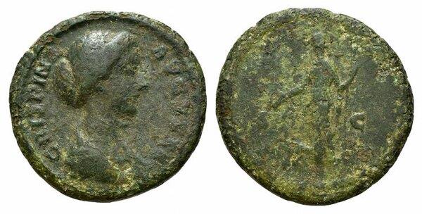 Crispina (Augusta, 178-182). Æ As. Rome. R/ Juno | Roman Imperial Coins