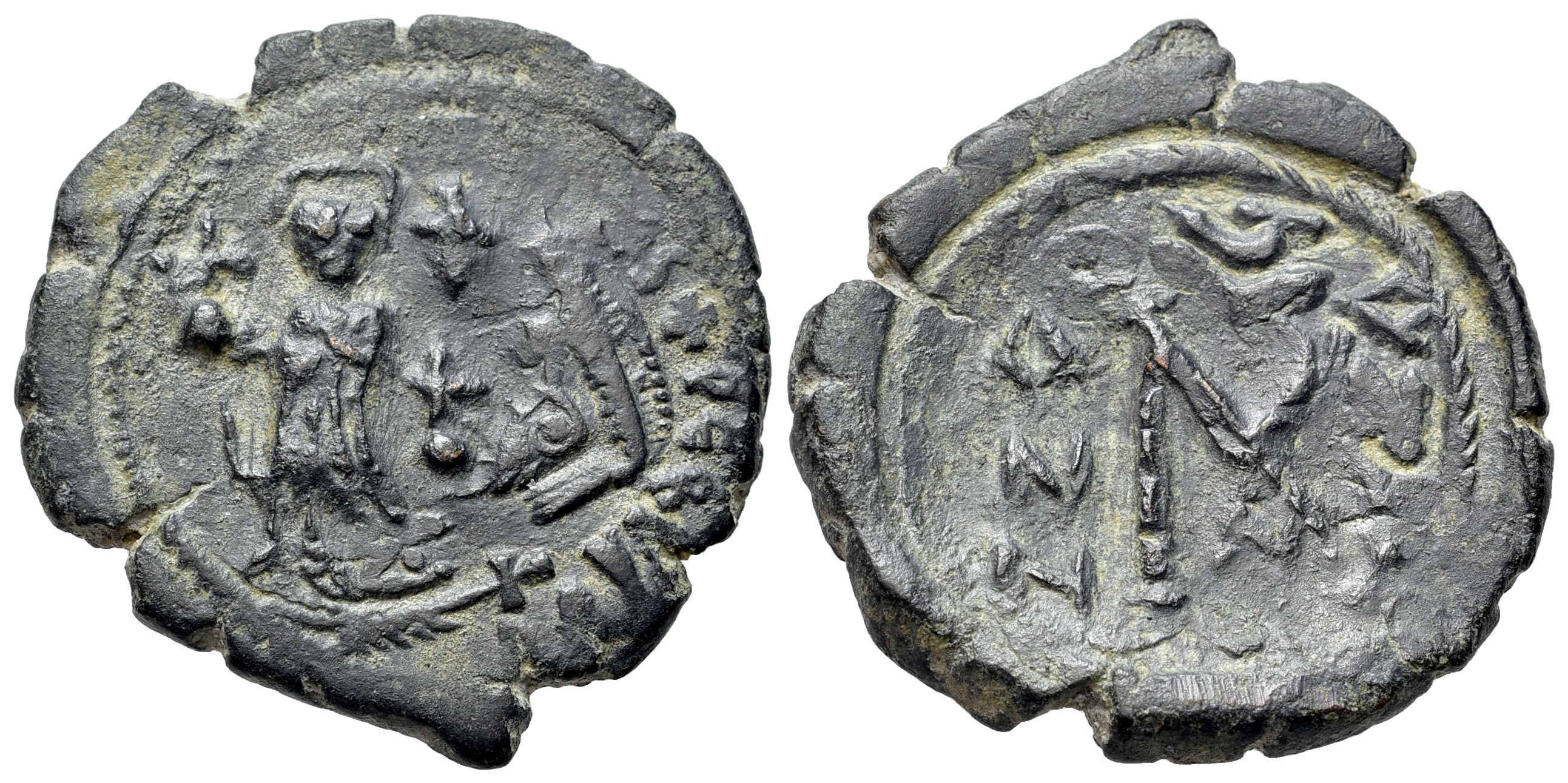 Heraclius with Heraclius Constantine (610-641). Æ 40 Nummi - Constantinople