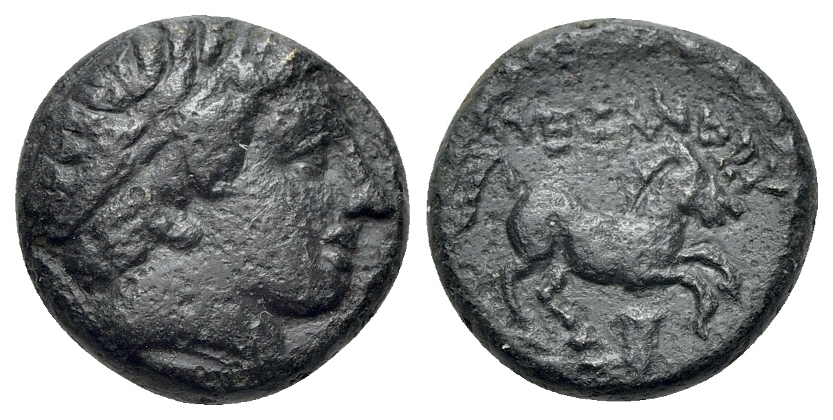 Kings of Macedon. Alexander III (336-323 BC). Æ. Diademed head of ...