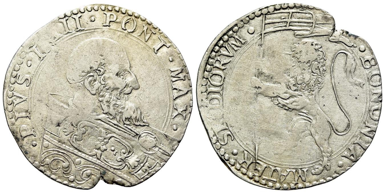 Italian States, Stato Pontificio (Papal States). Pius IV AR Bianco ...