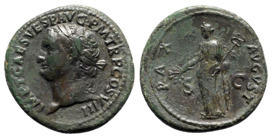Titus (79-81). Æ As - Rome - R/ Pax | Roman Imperial Coins