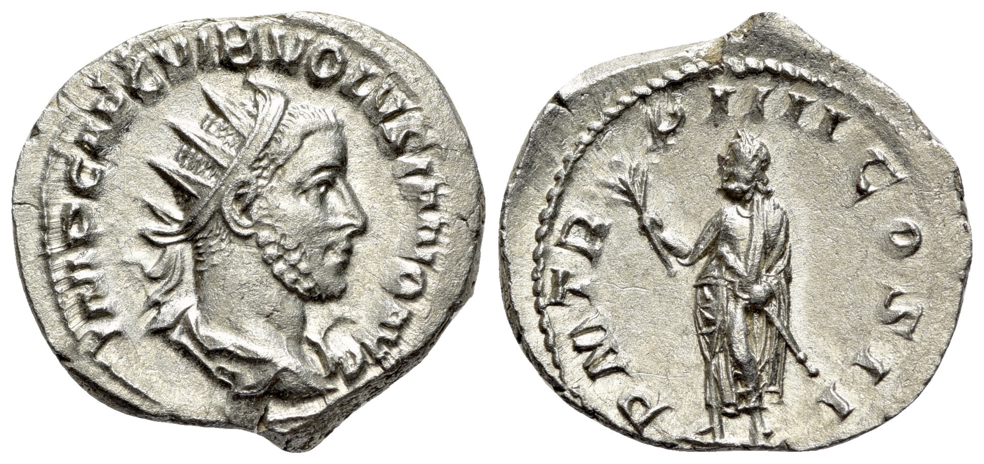 Volusian, 251-253. AR Antoninianus, Rome, 253. R/ The Genius of the ...