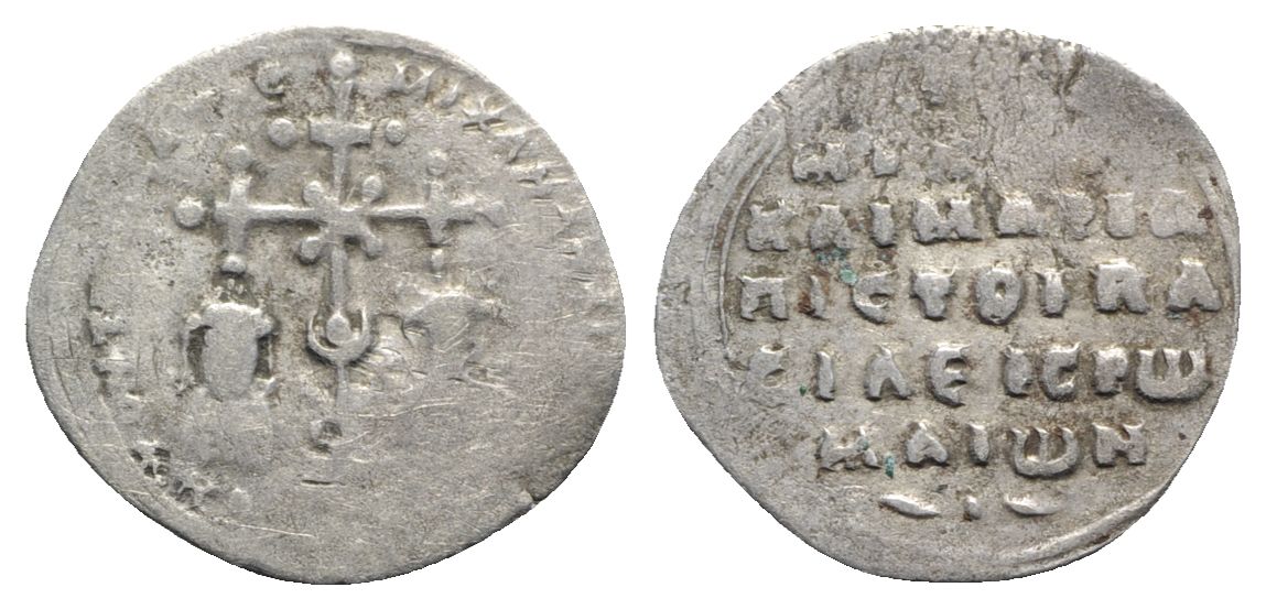 Michael VII Ducas with Maria (1071-1078). AR Miliaresion - Constantinople