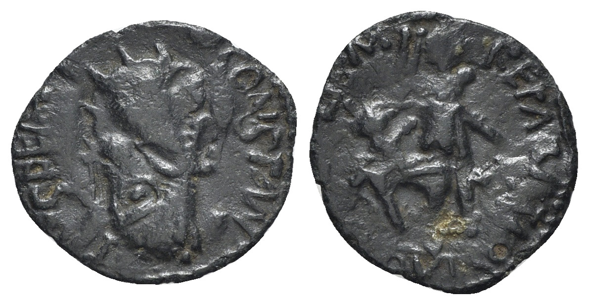 Barbarous Æ Radiate 18mm R/ Soldier standing