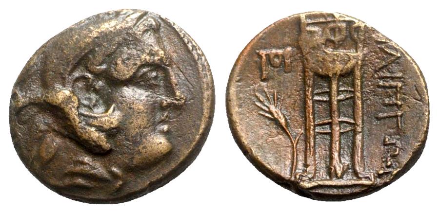 Macedon, Philippoi, c. 356-345 BC. Æ - Herakles / Tripod | Greek Coins