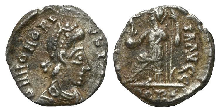 VISIGOTHS, Gaul. Uncertain king. 415-507. AR Half Siliqua. In the name ...