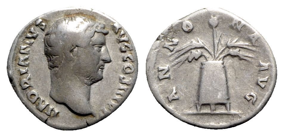 Hadrian (117-138). AR Denarius - R/ Modius | Roman Imperial Coins