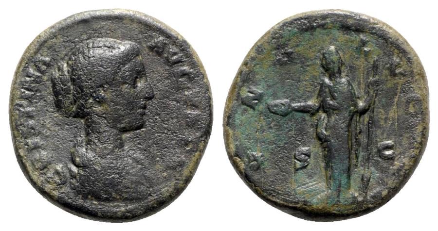 Crispina (Augusta, 178-182). Æ As - R/ Juno | Roman Imperial Coins
