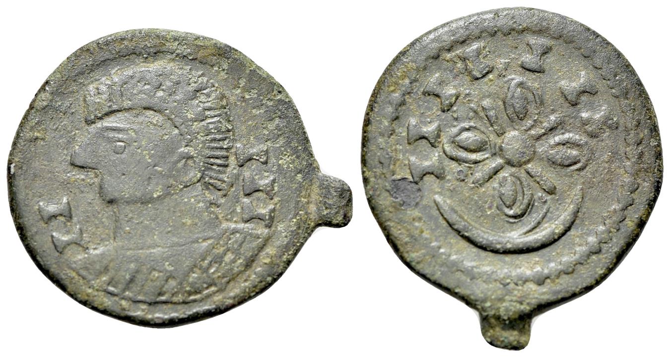 Germanic Migration Period Pseudo-Imperial Coinage Cast pendant with ...