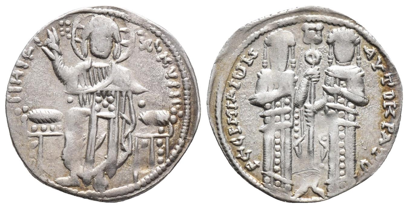 Andronicus II with Michael IX (1282-1328). AR Basilikon | Byzantine Coins
