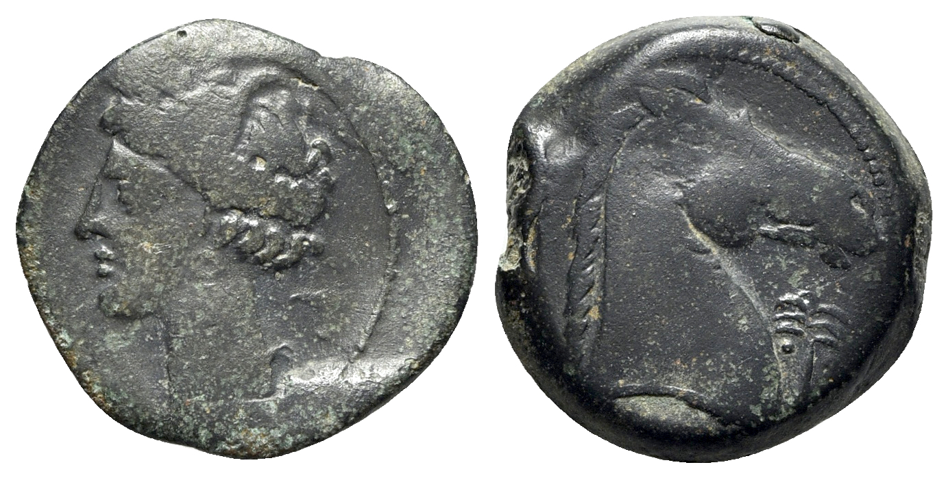 Carthaginian Domain, Sardinia, c. 264-241 BC. Æ | Greek Coins