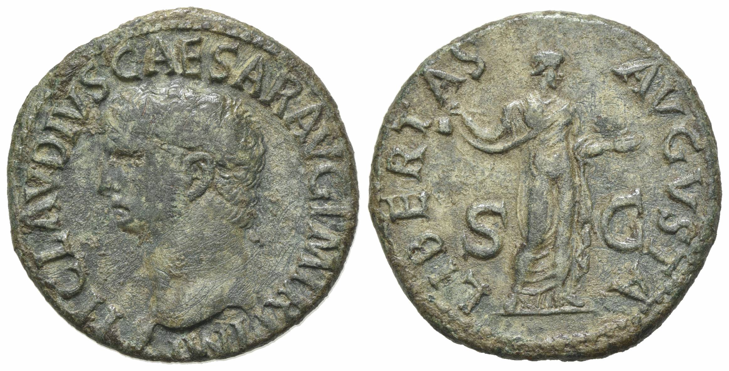 Claudius (41-54). Æ As. Rome, 42-3. R/ LIBERTAS | Roman Imperial Coins