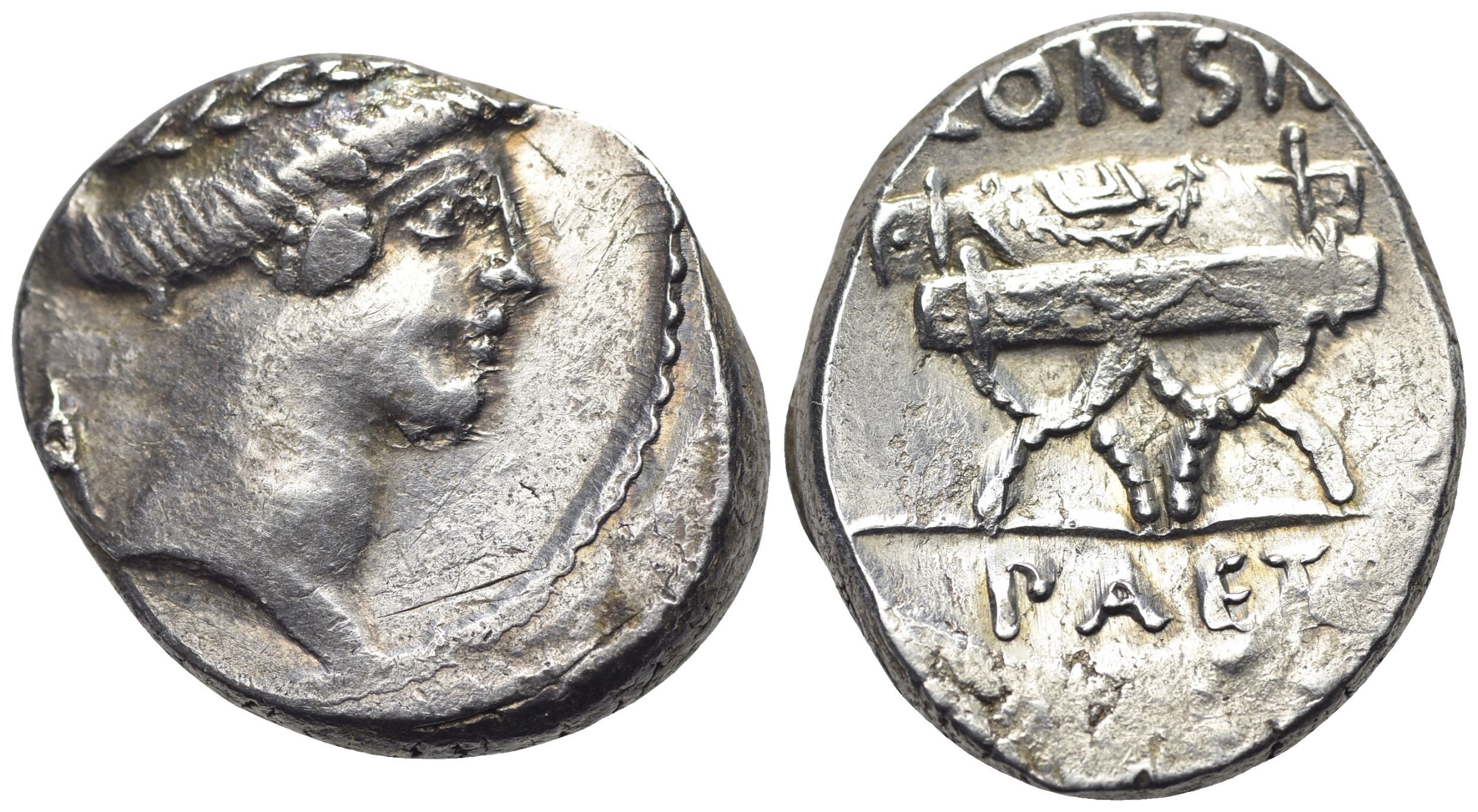 ROME REPUBLIC Roman Imperatorial, C. Considius Paetus, Rome, 46 BC. AR ...