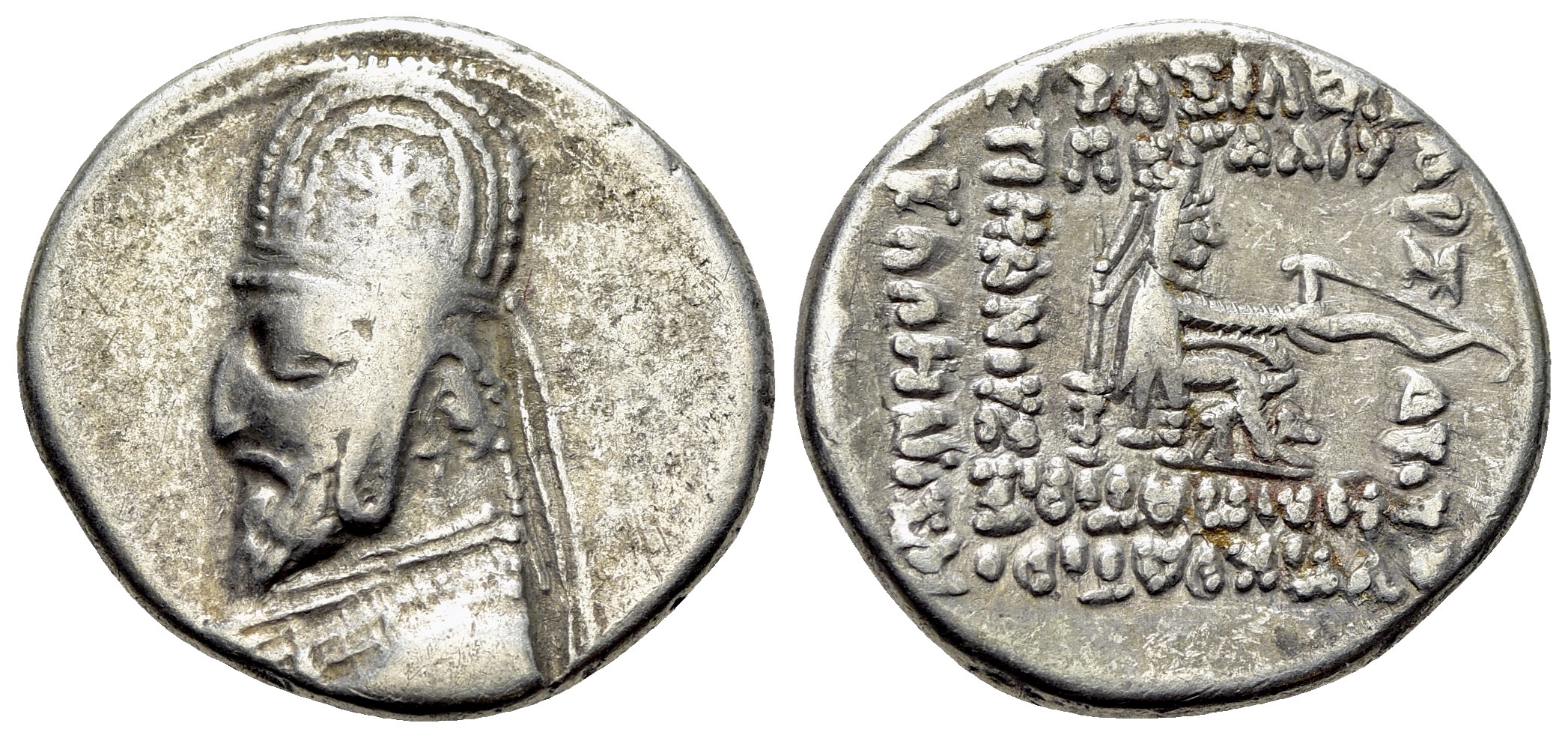 KINGS OF PARTHIA. Mithradates III. Circa 87-80 BC. Ar Drachm | Greek Coins