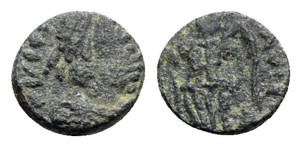 Vandals, Thrasamund (496-523). Æ Nummus. Carthage. R/ Victory