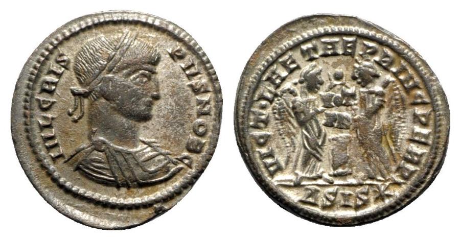Crispus (Caesar, 316-326). Æ Follis - Siscia | Roman Imperial Coins