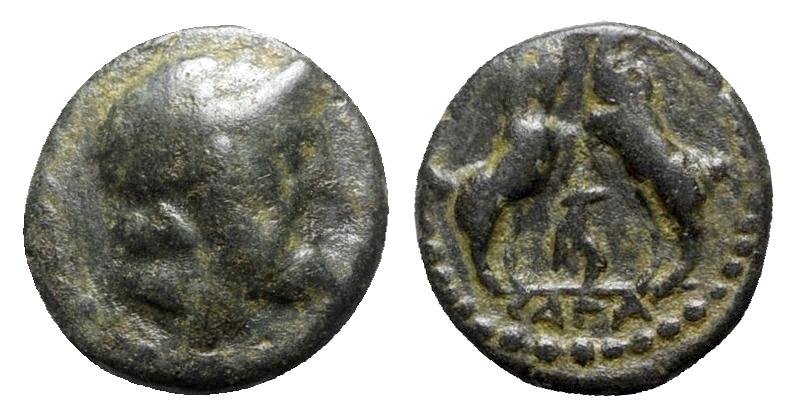 Pisidia, Sagalassos, c. 1st century BC. Æ - Zeus / Goats - RARE