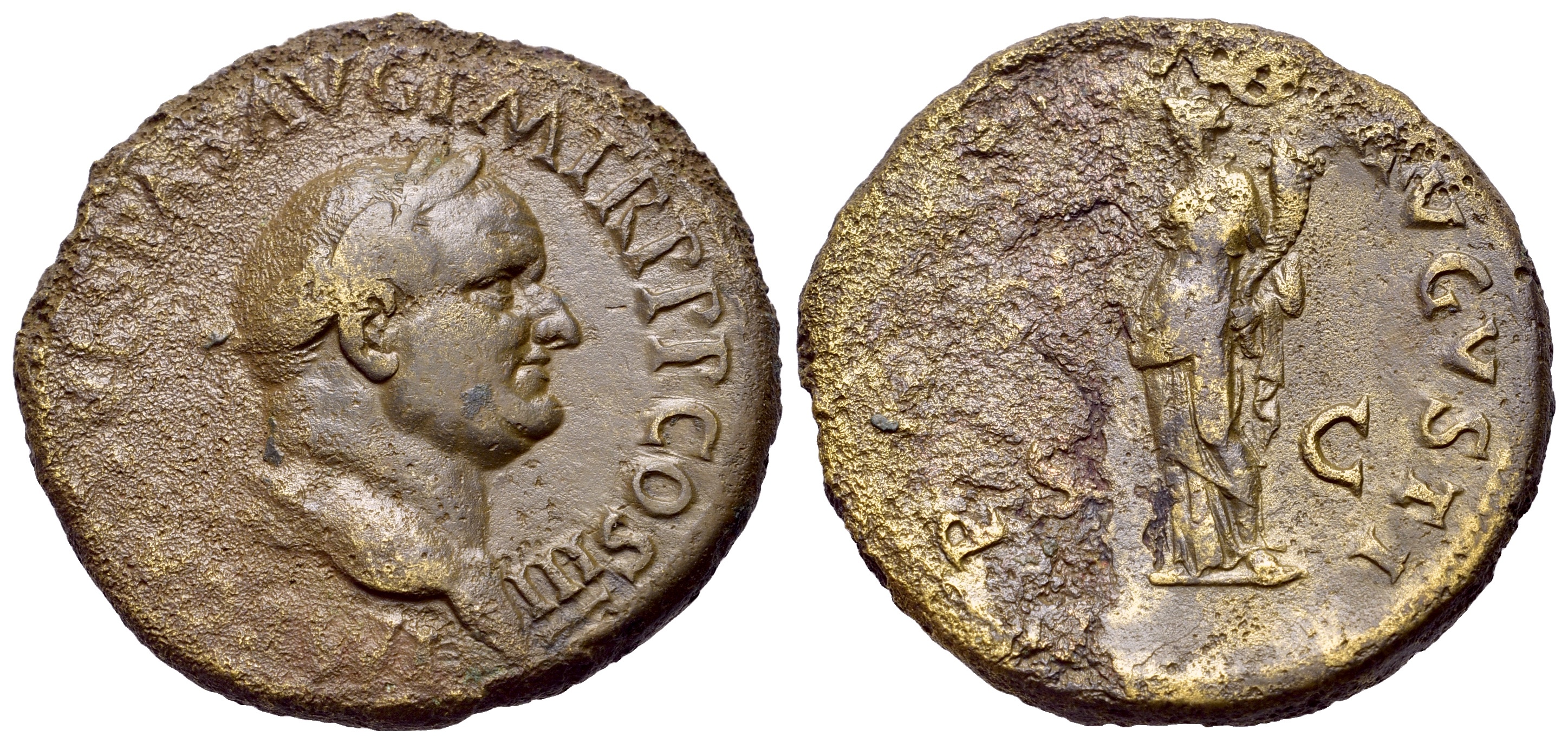 Vespasian (AD 69-79). Æ Sestertius. Rome, AD 71. R/ PAX | Roman ...