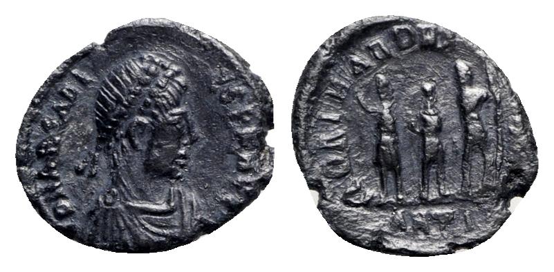 Arcadius (383-408). Æ - Antioch - R/ Three emperors | Roman Imperial Coins