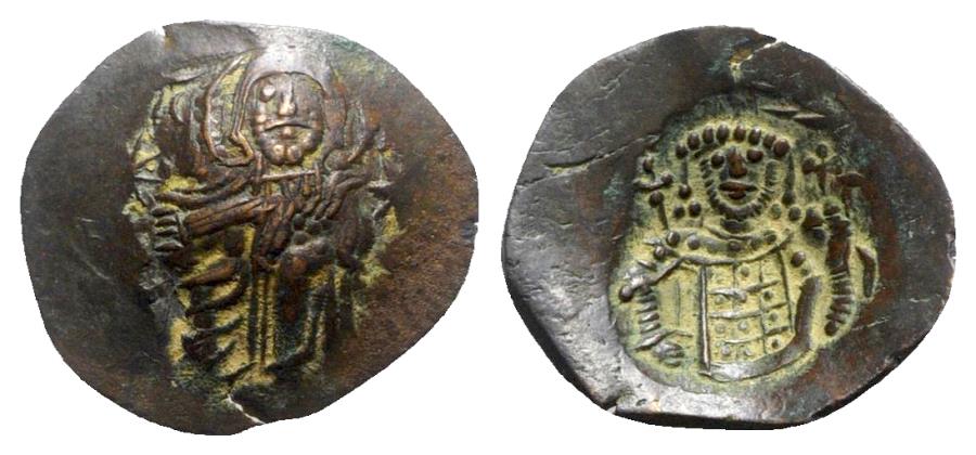 Latin Rulers of Constantinople. 1204-1261. Æ Trachy - Christ / Bust of ...