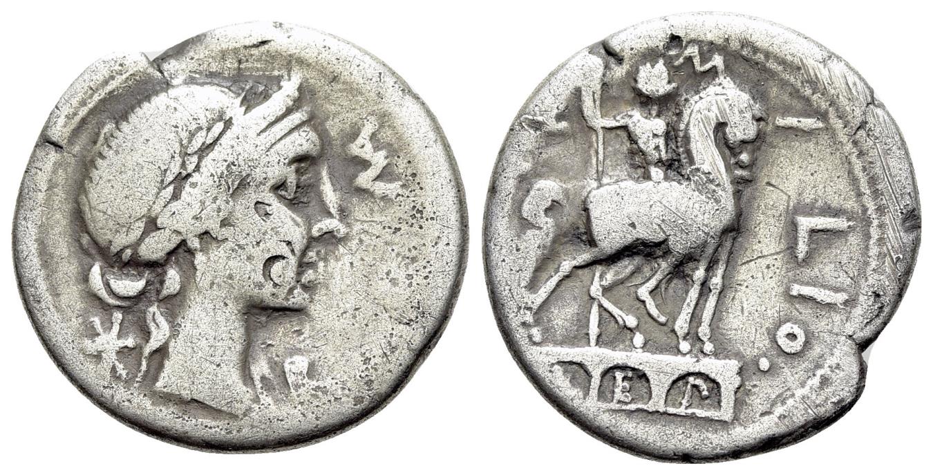 Man. Aemilius Lepidus, Rome, 114-113 BC. AR Denarius
